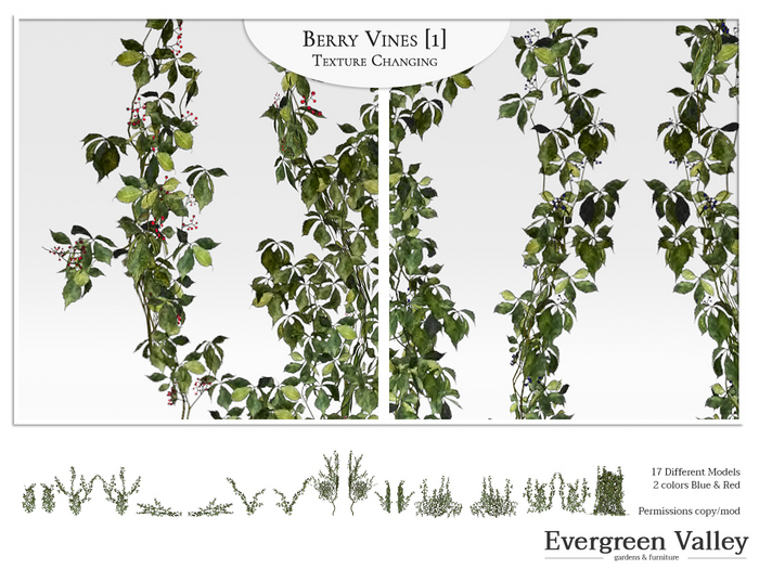 Second Life Marketplace - Berry Vines [1] Texture Changing
